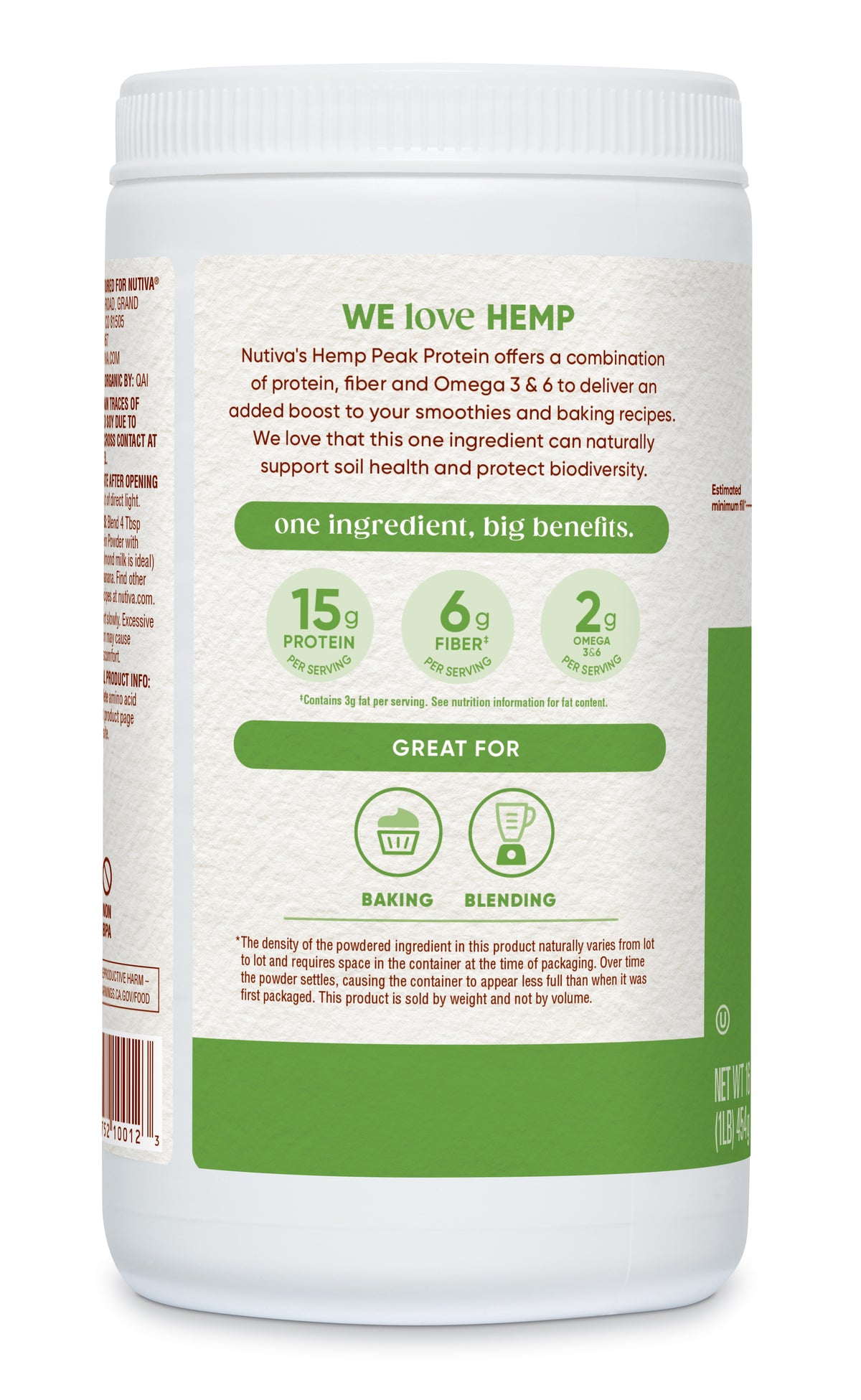 Organic Hemp Protein Powder - Vegetarian Plant Protein Powder | Nutiva