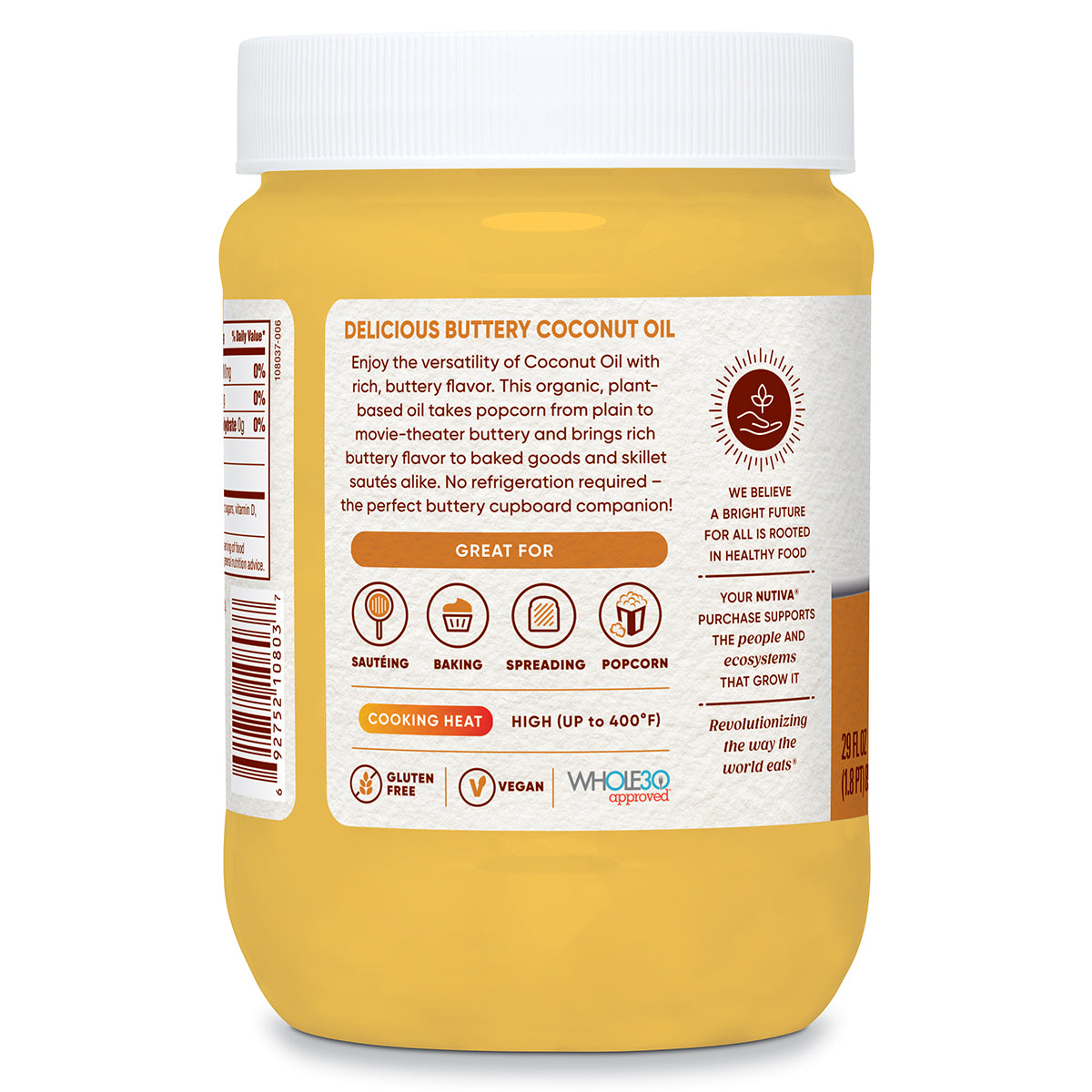 Organic Coconut Oil Buttery Flavor | Nutiva