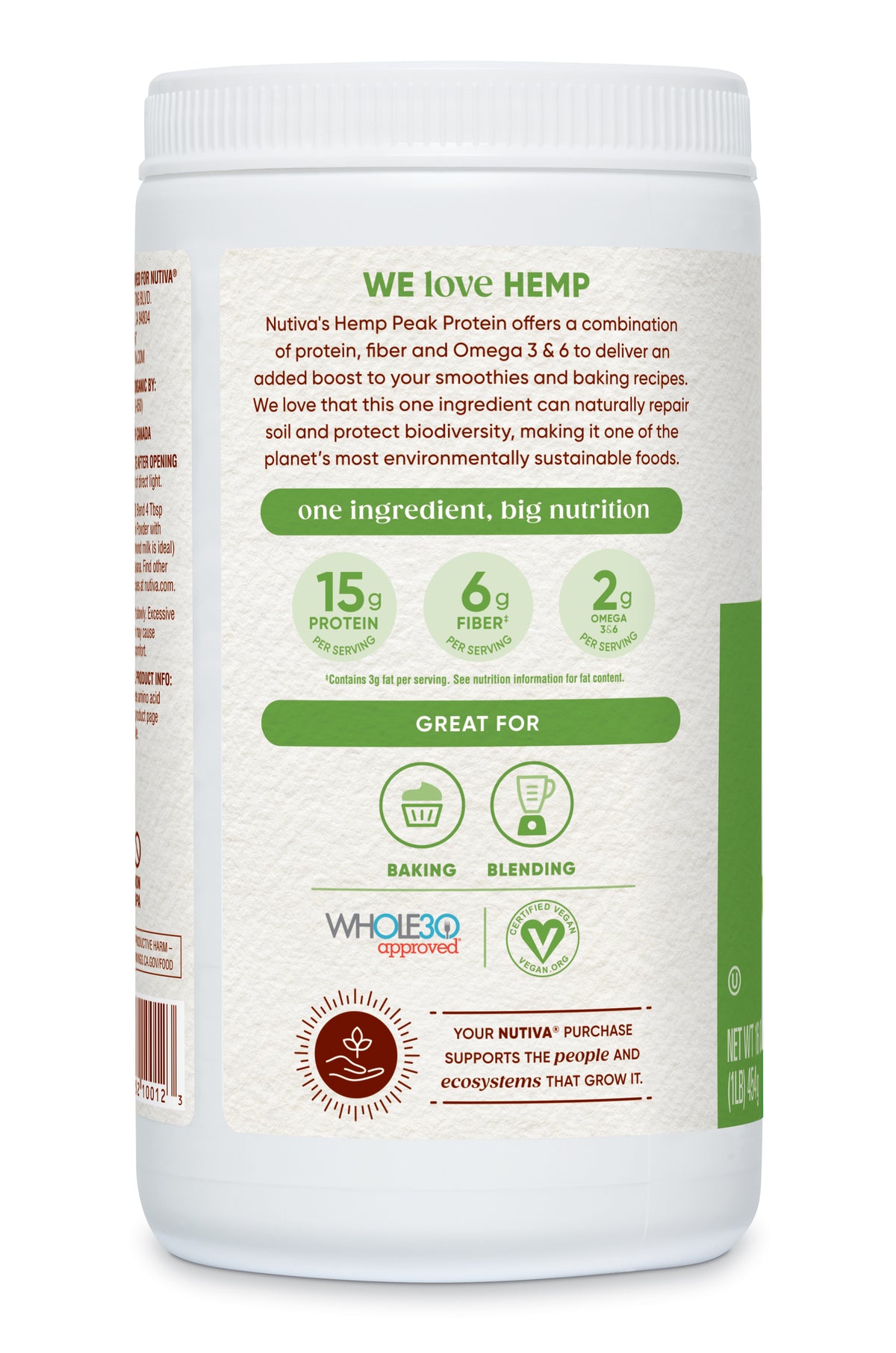 Organic Hemp Protein Powder - Vegetarian Plant Protein Powder | Nutiva